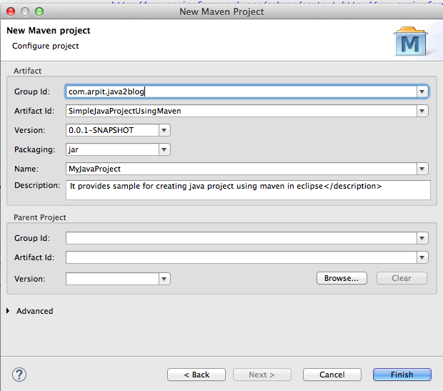 How To Create Simple Java Project Using Maven In Eclipse Java2blog